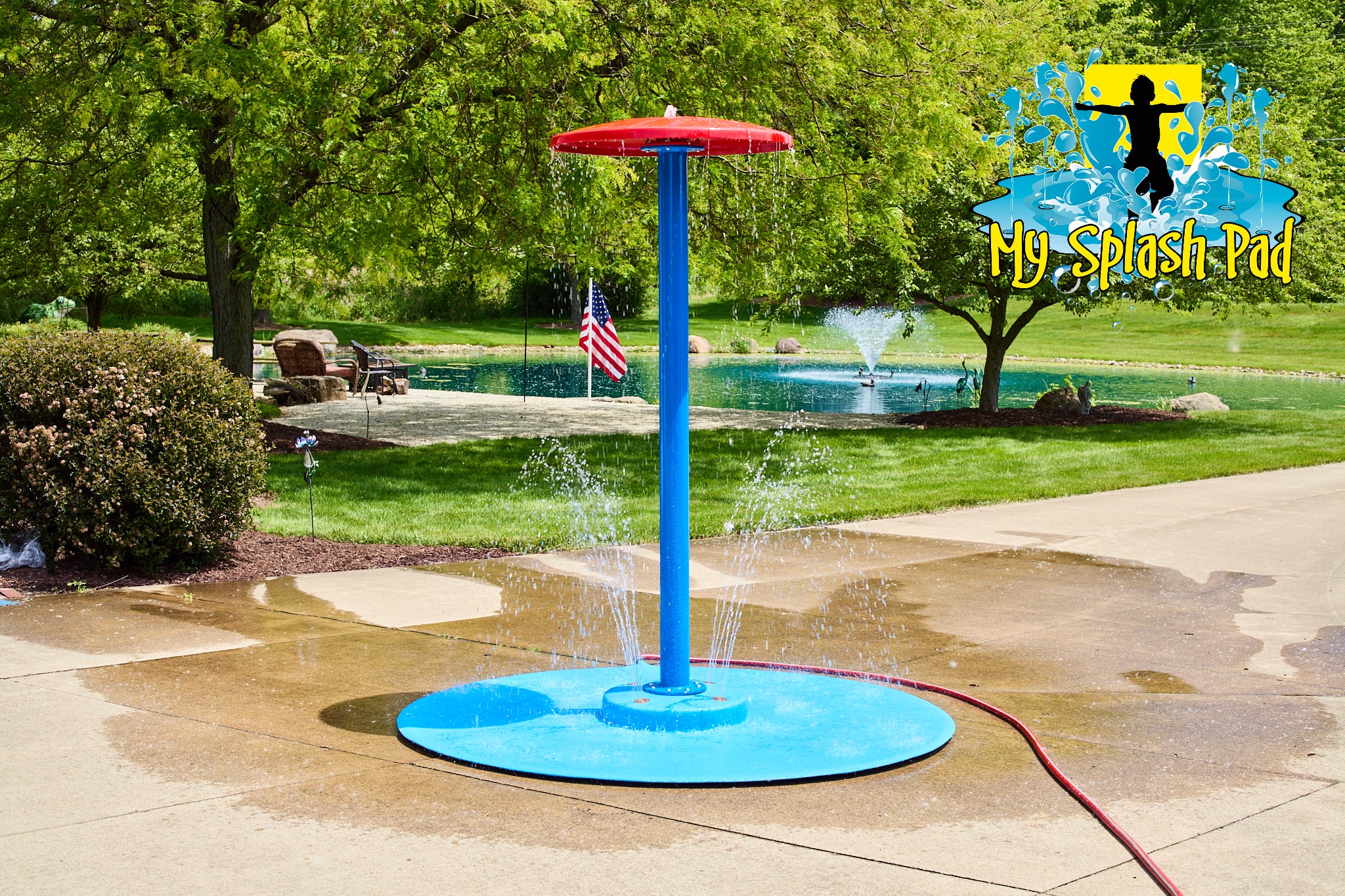Umbrella Portable Splash Pad Water Play Feature by My Splash Pad ...