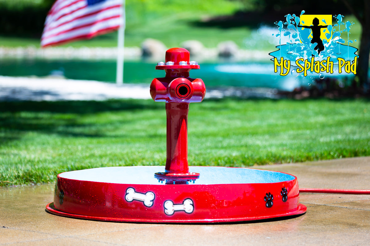 Dog Bowl With Hydrant Water Play Features by My Splash Pad ...