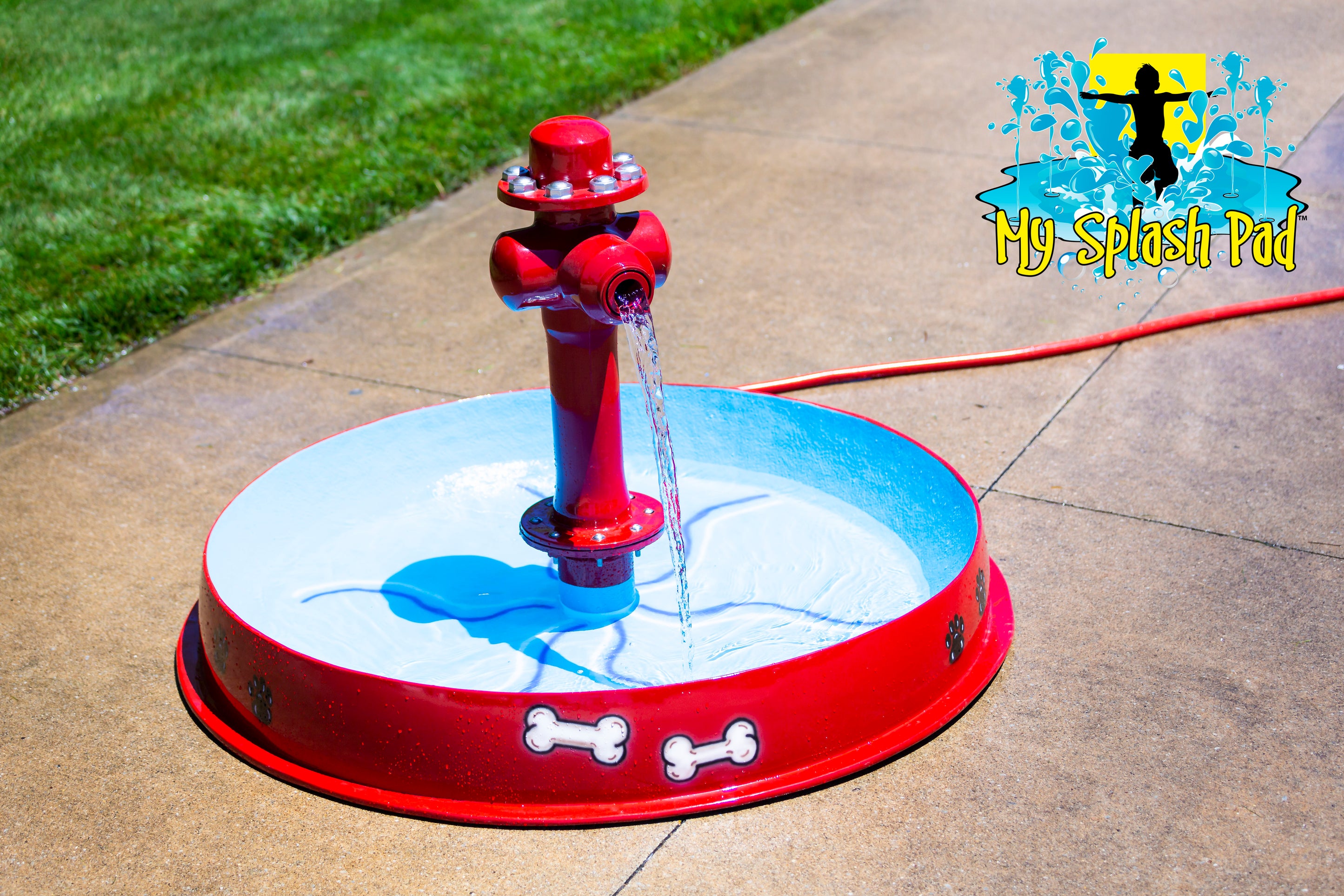 Dog Bowl With Hydrant Water Play Features by My Splash Pad ...